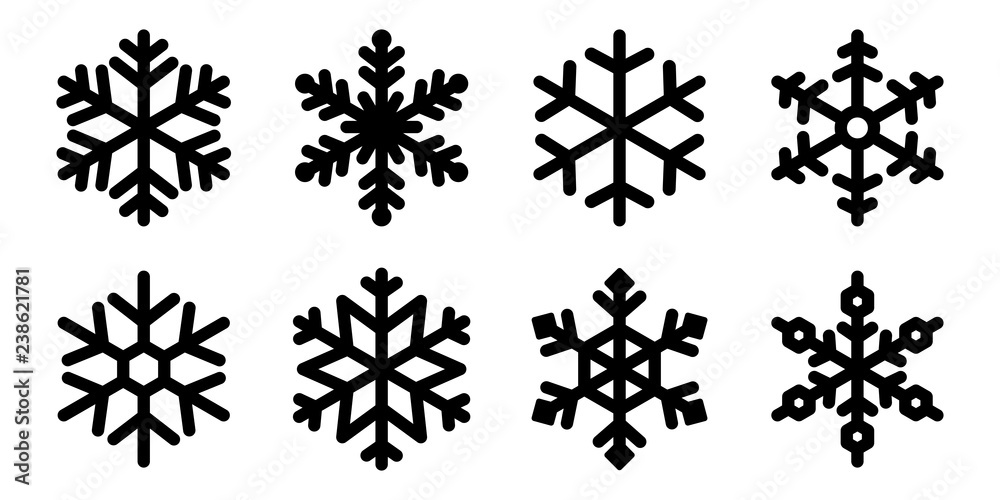 Snowflake vector Christmas icon logo snow Santa Claus Xmas cartoon ...