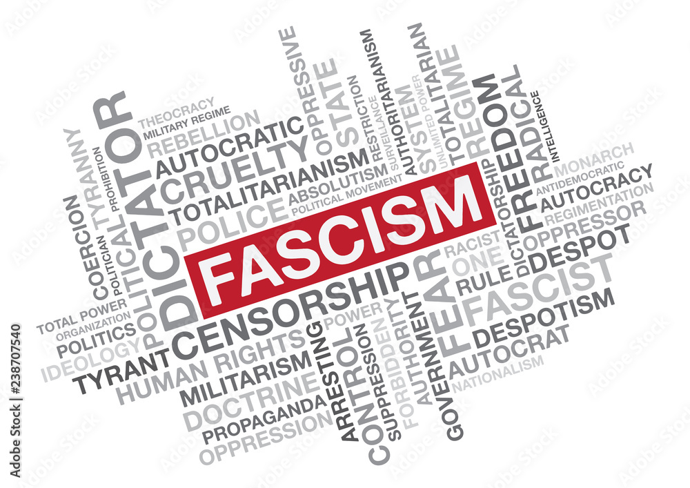 Word Collage About Fascism Stock Illustration | Adobe Stock