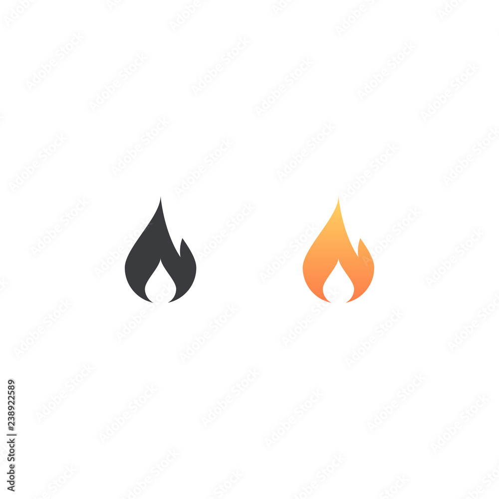 Vector de Stock Fire icon. Fire shape. Vector icon. Flame symbol. Burn ...