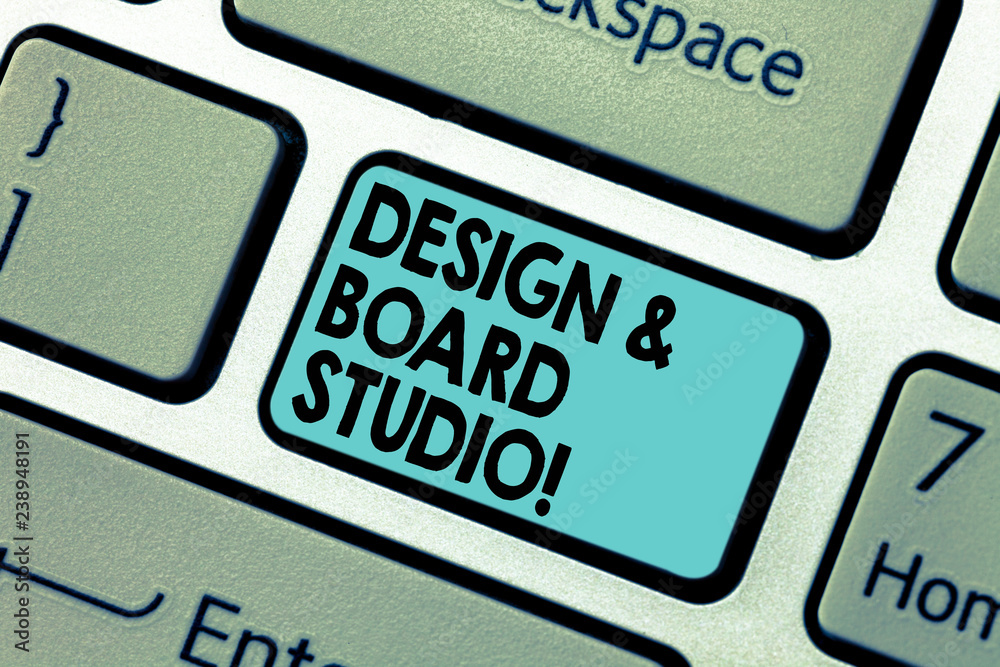 Text sign showing Design And Board Studio. Conceptual photo Modern ...
