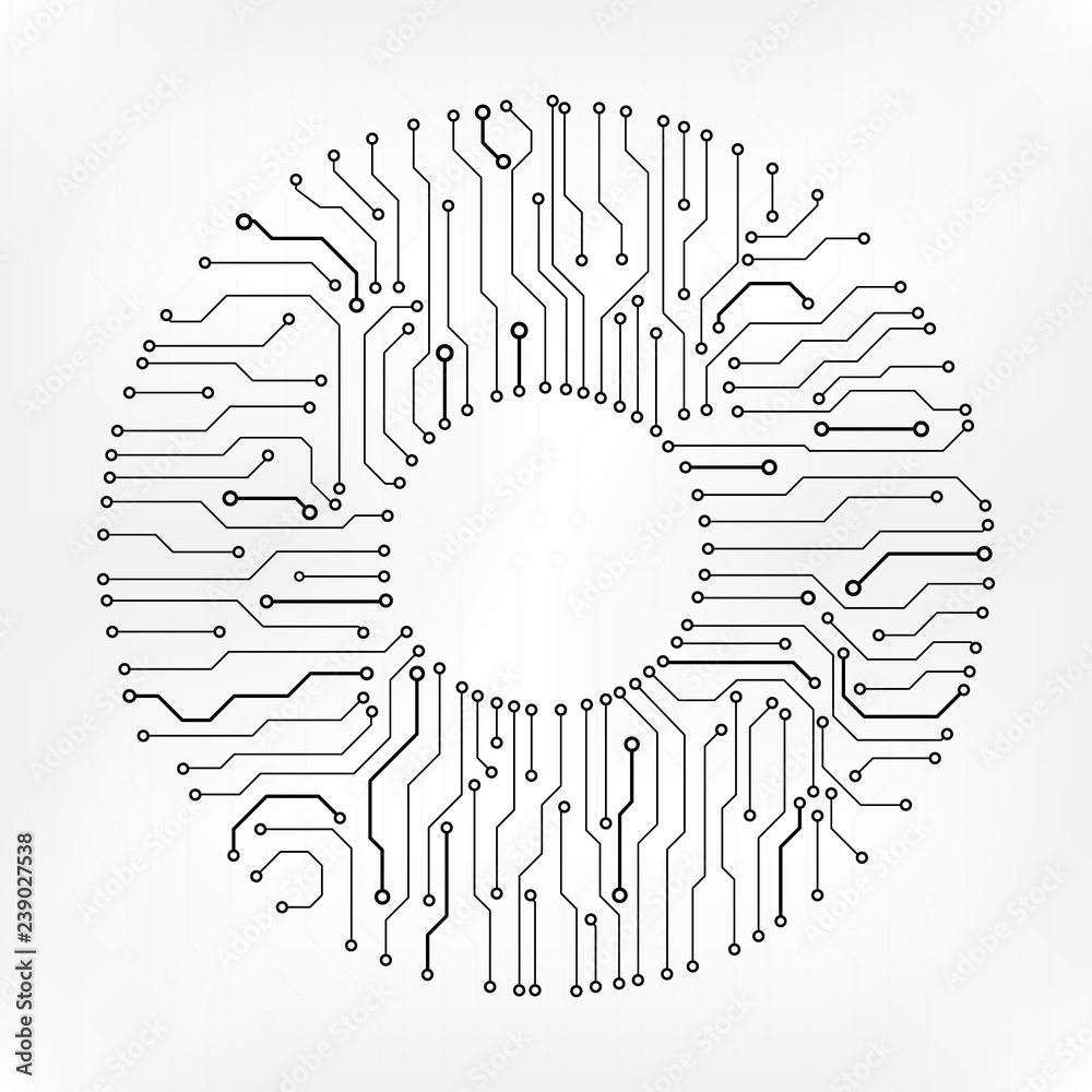 Circuit Board Technology Information Pattern Concept Vector Background ...