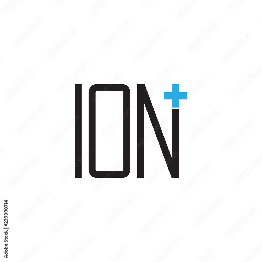 ION plus logo design Stock Vector | Adobe Stock