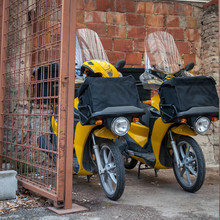 Yellow Postal Motorbike Free Stock Photo - Public Domain Pictures