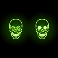 Glowing Green Skull Free Stock Photo - Public Domain Pictures