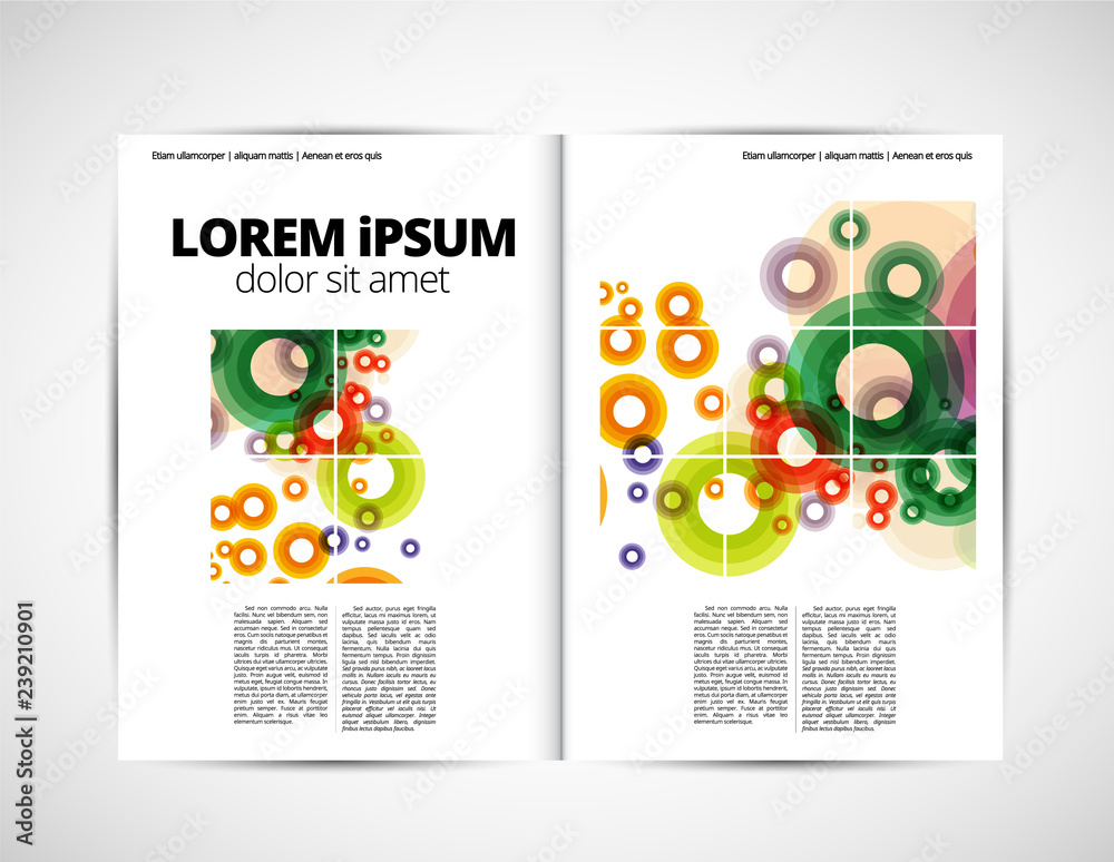Template vector design ready for use for brochure, annual report or ...