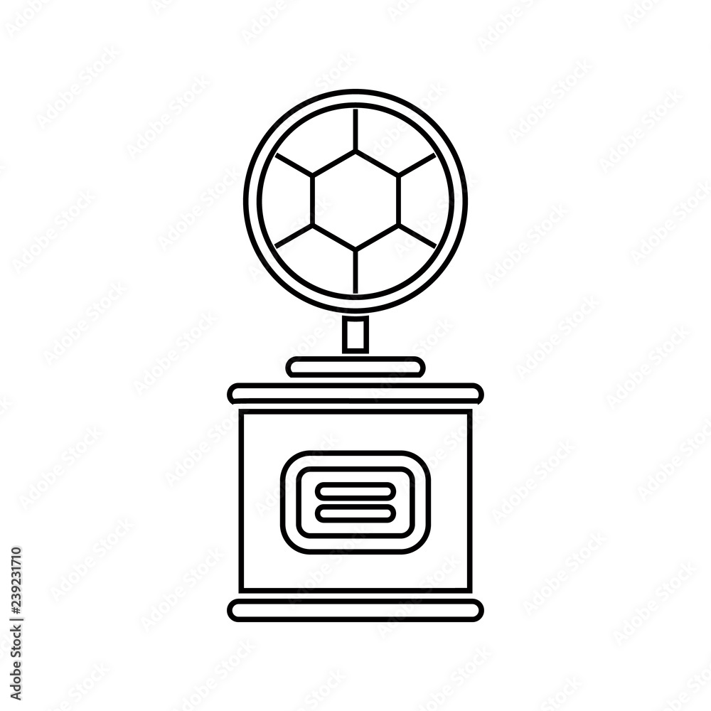 cup with a football sword icon. Element of Sucsess and awards for ...