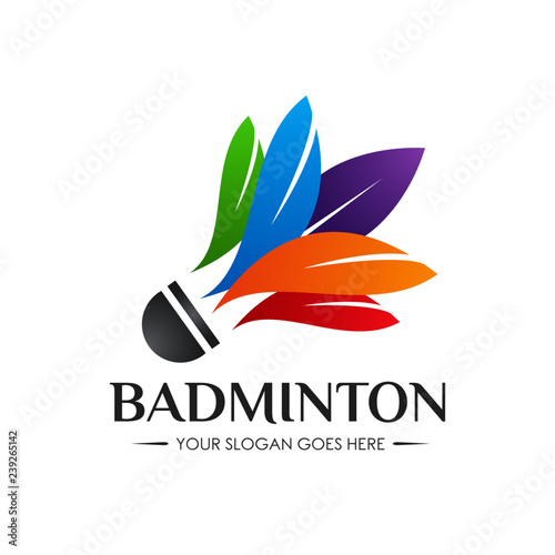 Badminton Shuttlecock Logo Icon Symbol Design Stock Vector Adobe Stock