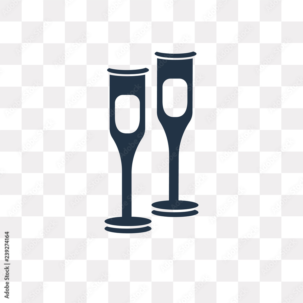 Birthday Toast vector icon isolated on transparent background, Birthday ...