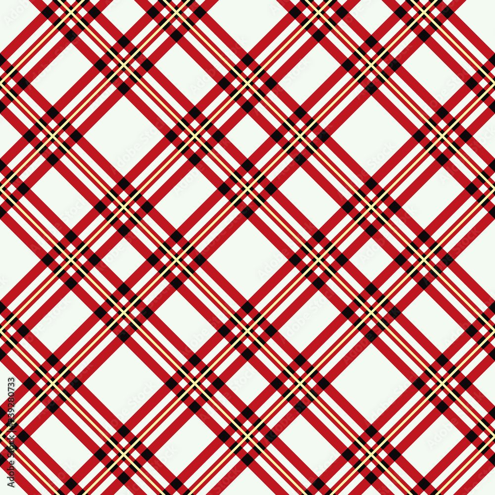Menzies tartan red kilt diagonal fabric texture seamless pattern.Vector ...
