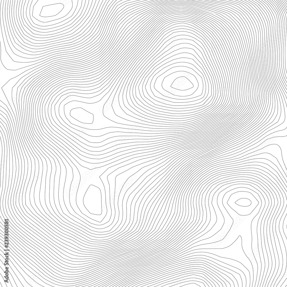 Topographic abstract contour map background. Elevation map. Hollow ...