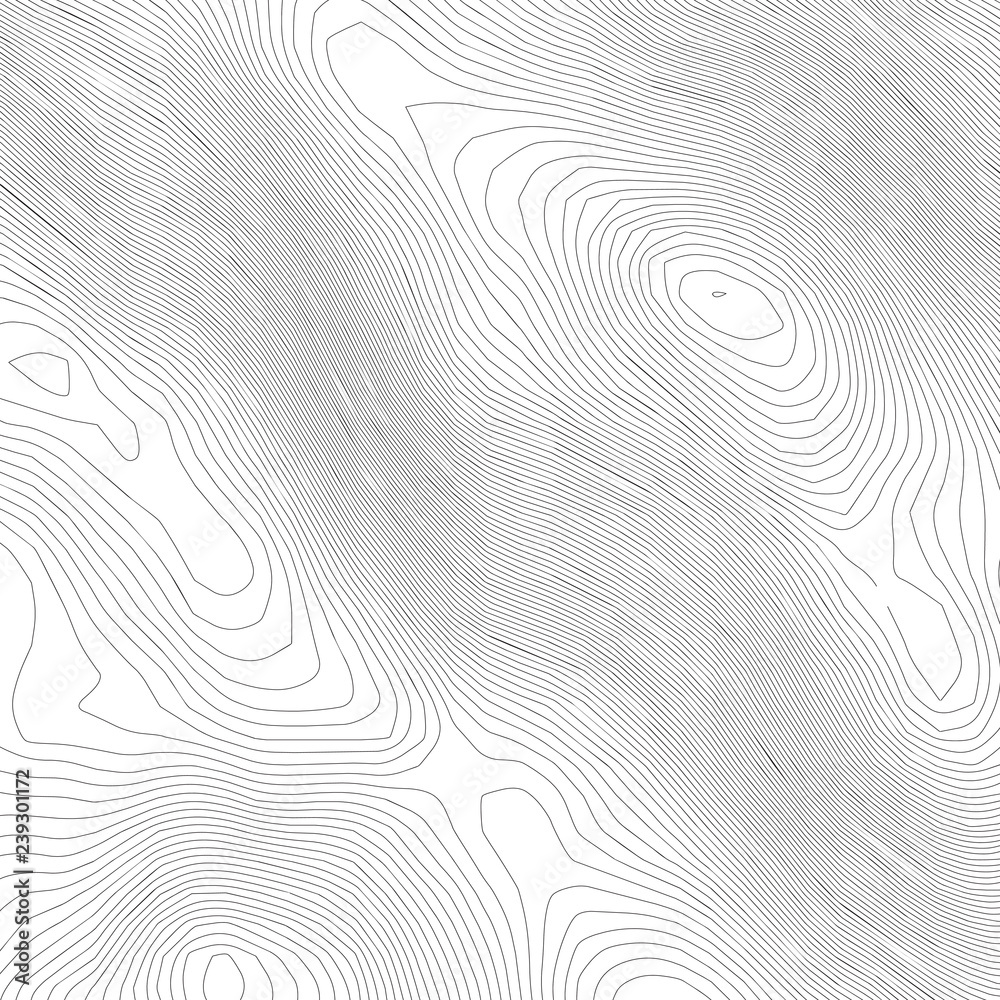 Topographic abstract contour map background. Elevation map. Hollow ...