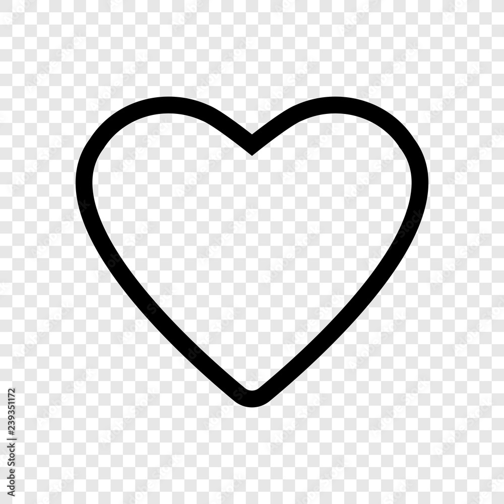 Heart vector icon transparent grid Stock Vector | Adobe Stock