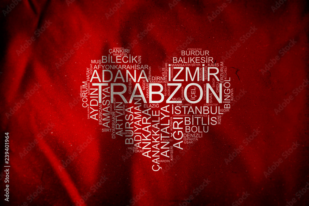 Trabzon and Turkey (Word Cloud Typography) Stock Photo | Adobe Stock