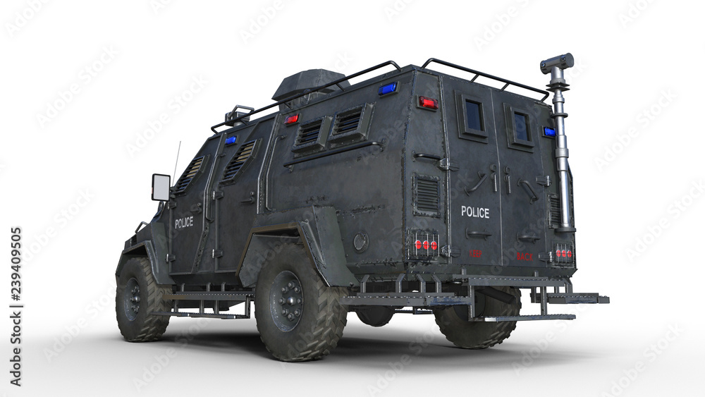 Armored SUV truck, bulletproof police vehicle, law enforcement car ...