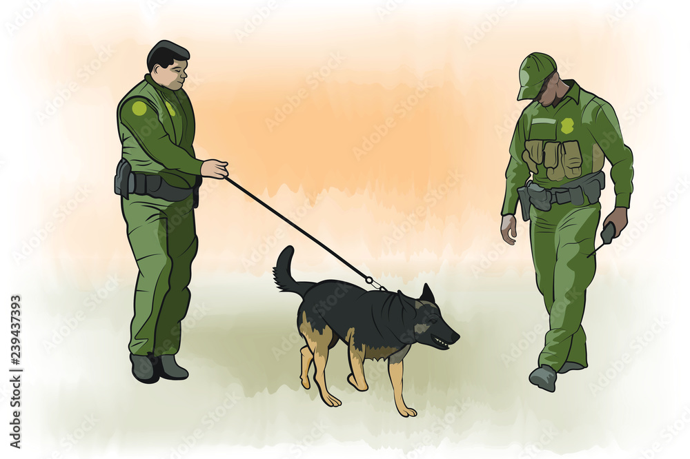 Border Patrol – K9 Unit Stock Vector | Adobe Stock