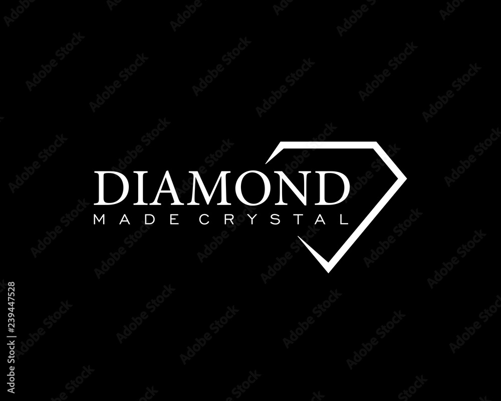 Diamond Clean Line Logo Template Stock Vector | Adobe Stock