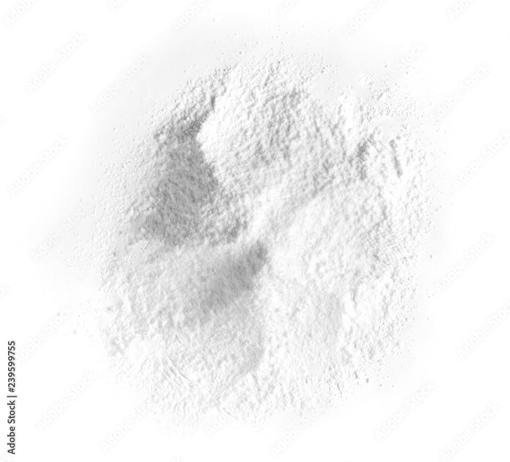 Pile of cocaine powder on white background, top view Stock Photo ...