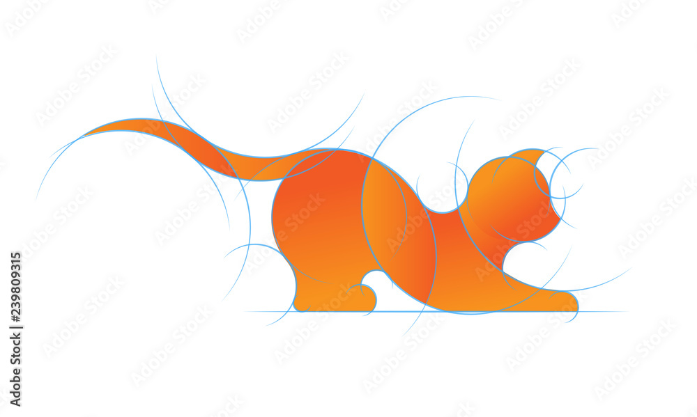 Golden ratio cat Stock Vector | Adobe Stock