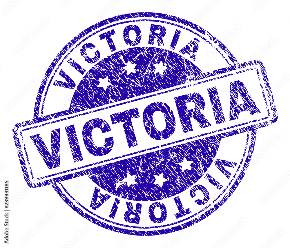 VICTORIA stamp seal watermark with grunge texture. Designed with ...