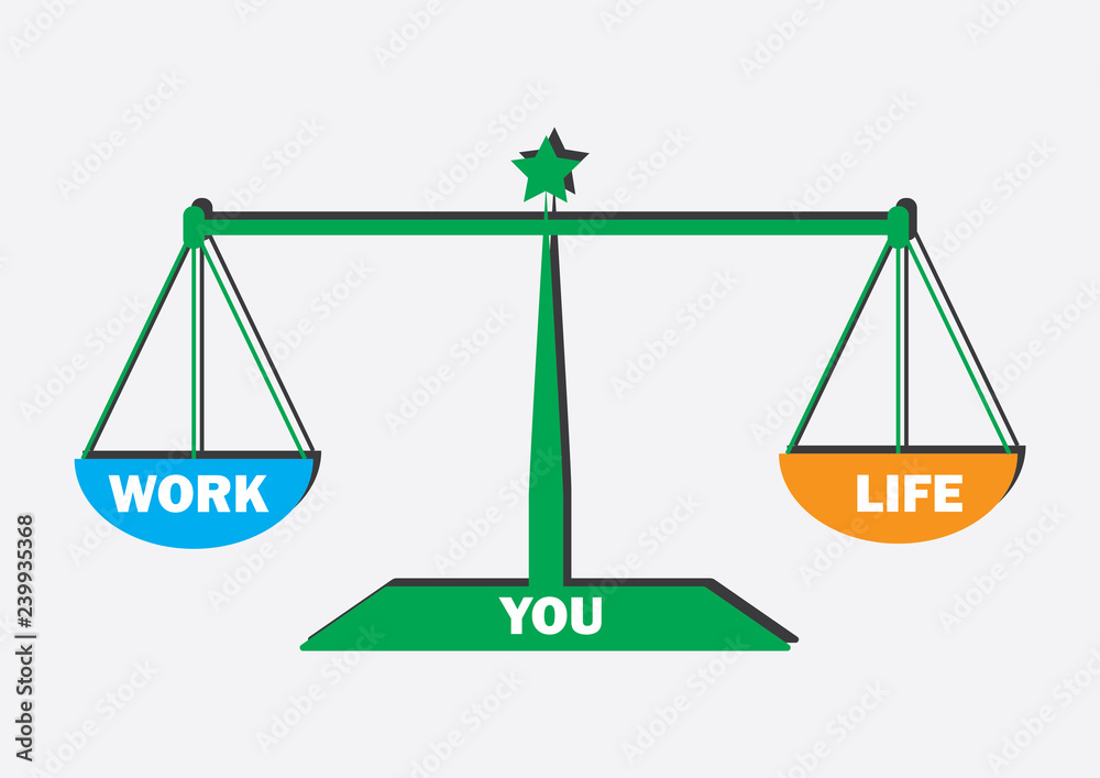 Work Life Balance Symbol/Sign Stock Vector | Adobe Stock