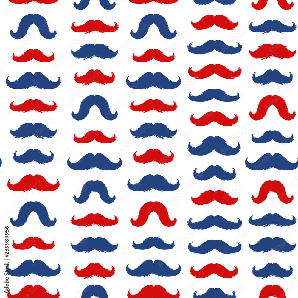 Moustaches Seamless Patterns for November Holiday Wrapping Paper ...
