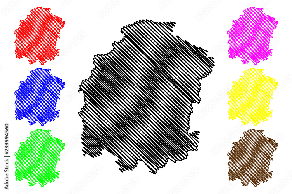 Kahramanmaras (Provinces of the Republic of Turkey) map vector illustration, scribble sketch ...