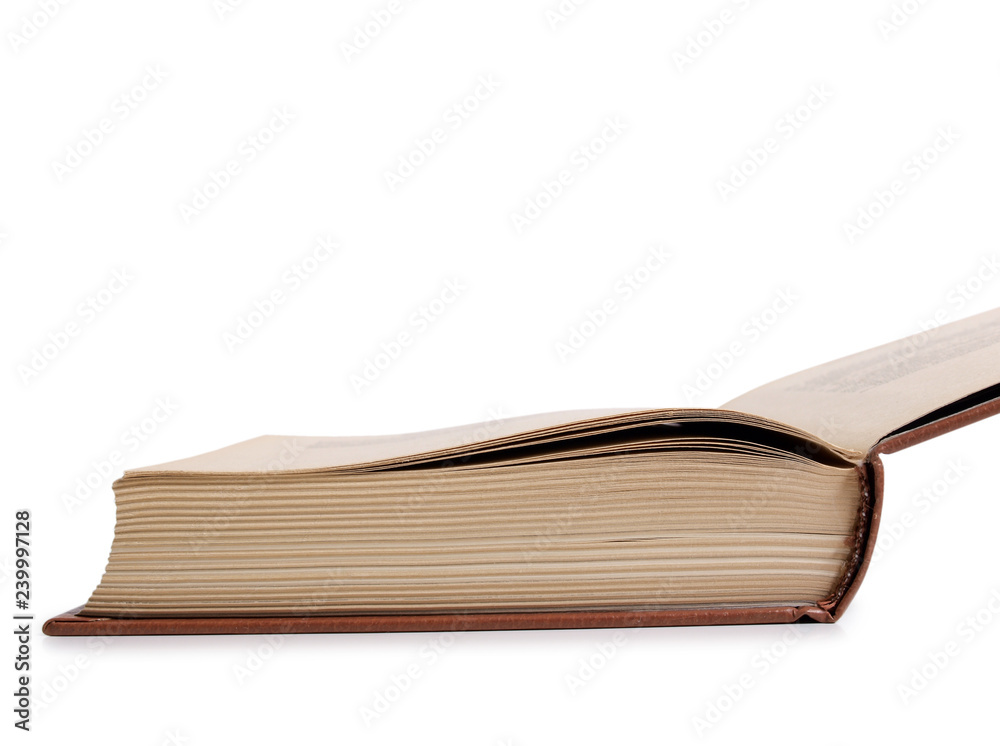 Old classic book on white background Stock Photo | Adobe Stock