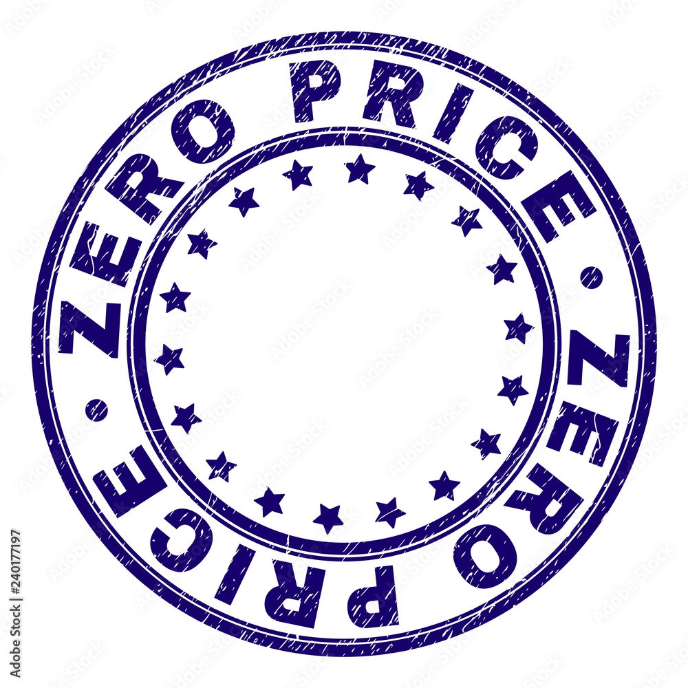 ZERO PRICE stamp seal imprint with grunge style. Designed with circles ...