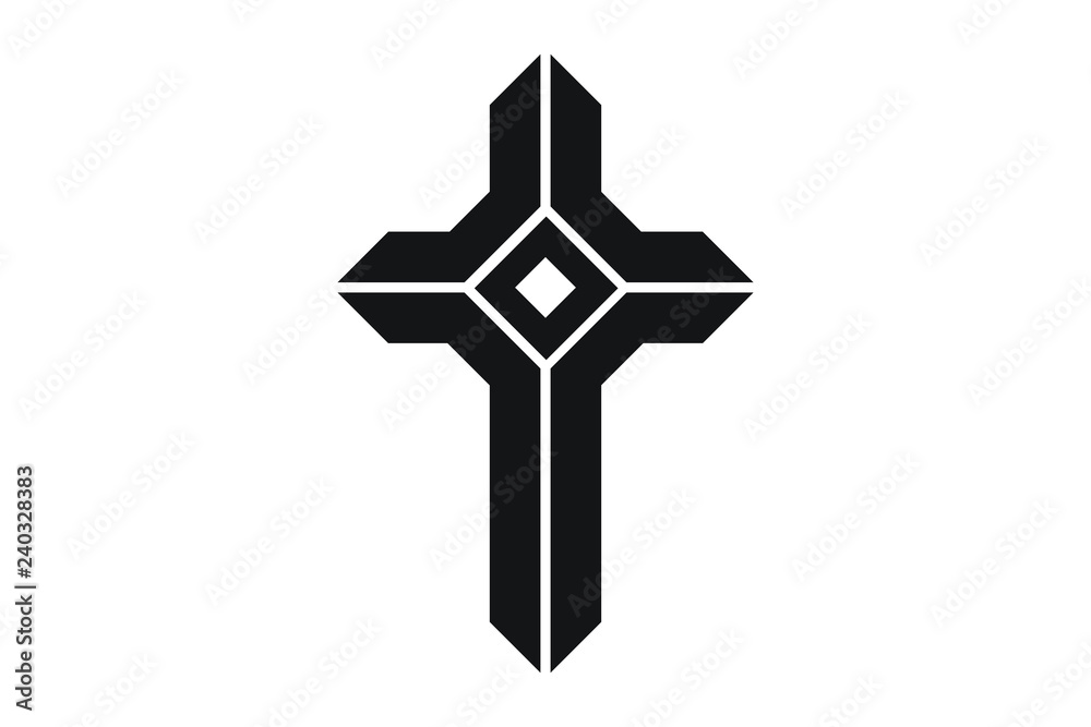 Cross of christian religion. Isolated orthodoxy and catholicism divine ...