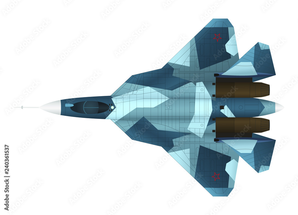 The new Russian multirole stealthy five generation's Jet Fighter Sukhoi ...