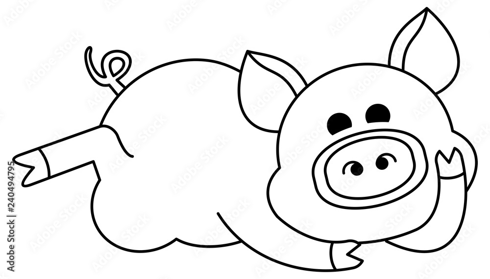 Funny cartoon pig figure. Educational activity for children. Printable ...