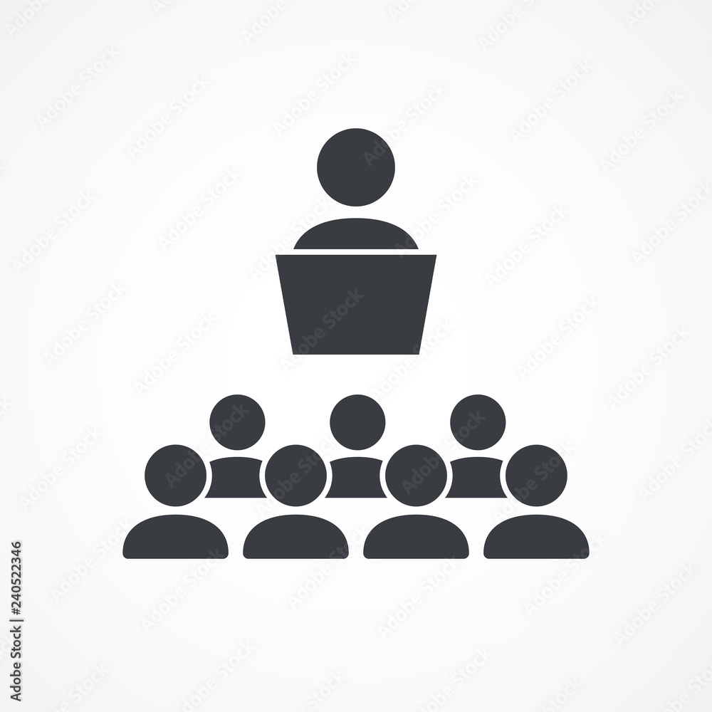 Meeting, people icon. Business meeting vector icon. Teamwork. Group of ...