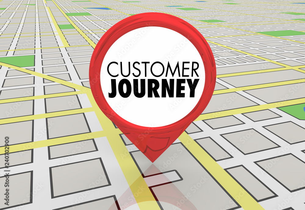 Customer Journey Map Pin Location Directions 3d Illustration Stock ...