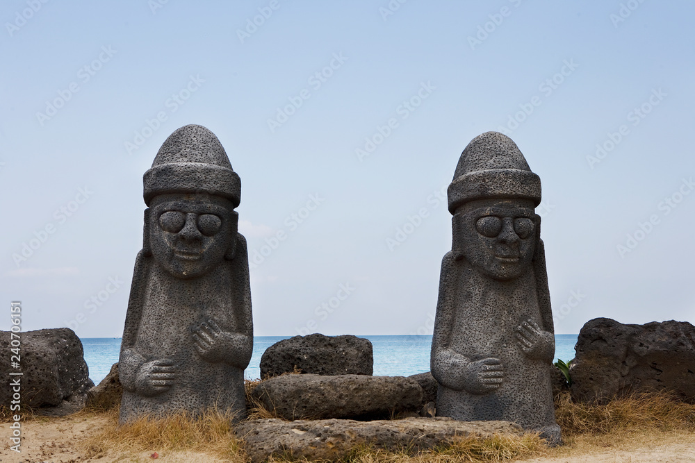 South Korea, Jeju Island, Grandfather statue. Stock Photo | Adobe Stock