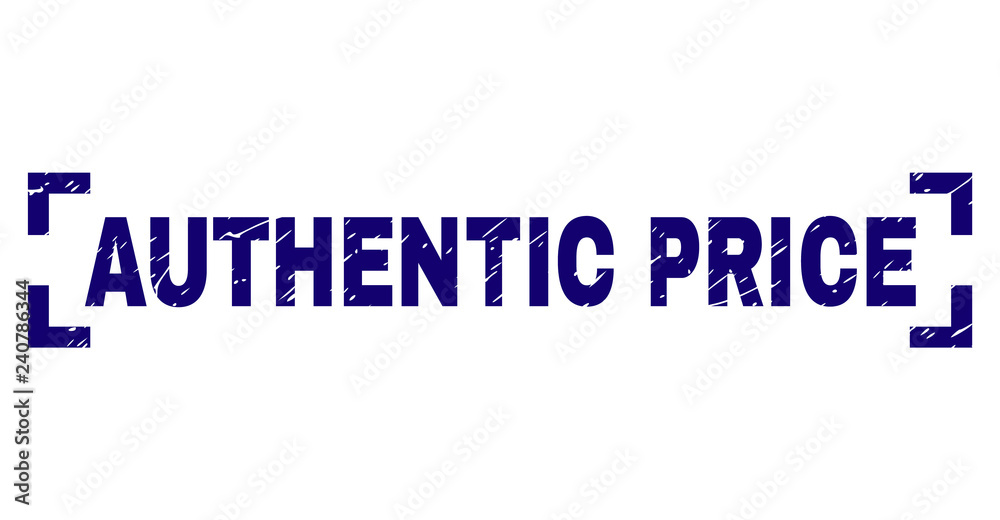 AUTHENTIC PRICE tag seal print with corroded texture. Text tag is ...