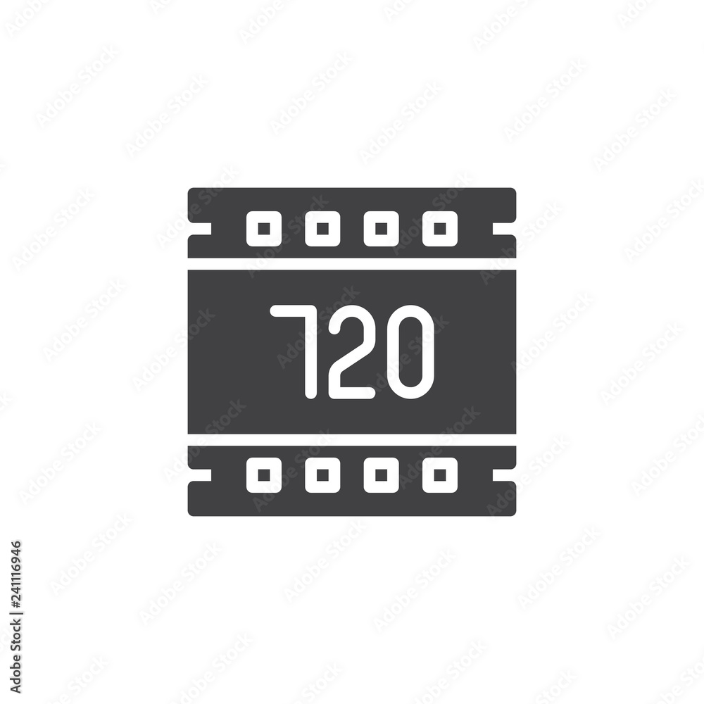 720 pixels resolution vector icon. filled flat sign for mobile concept ...