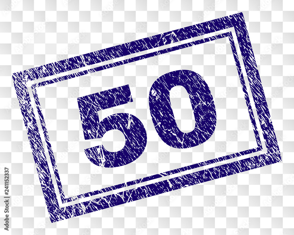 50 stamp seal watermark with rubber print style and double framed ...