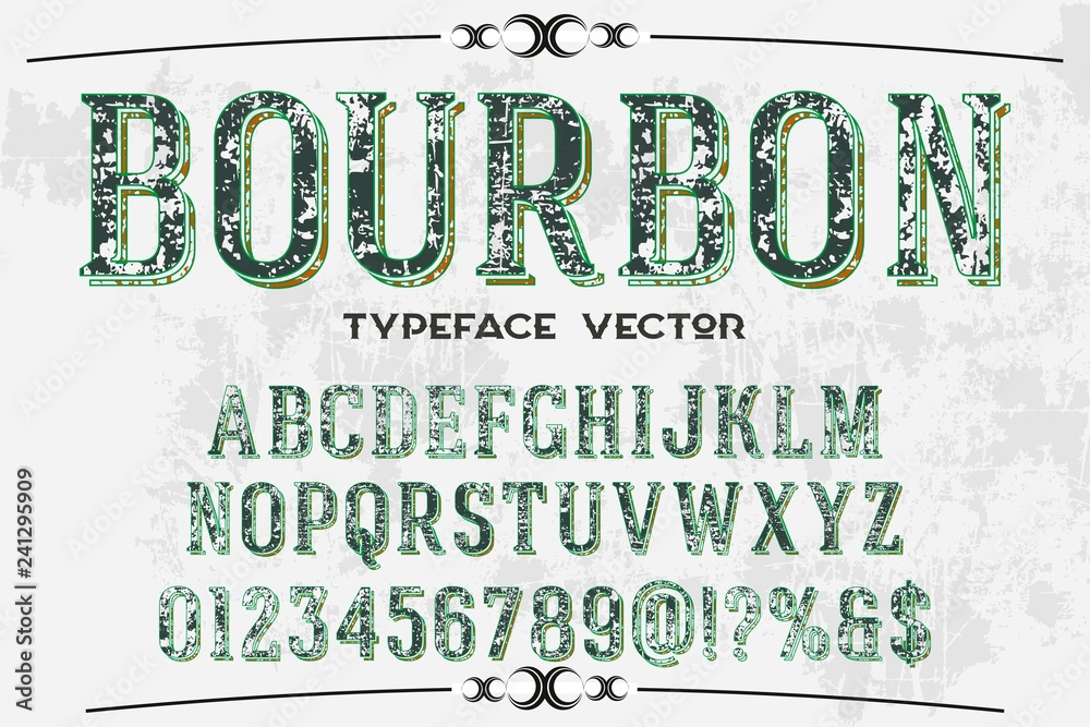 Calligraphic alphabet. Vector letters and numbers. Font, Typeface ...