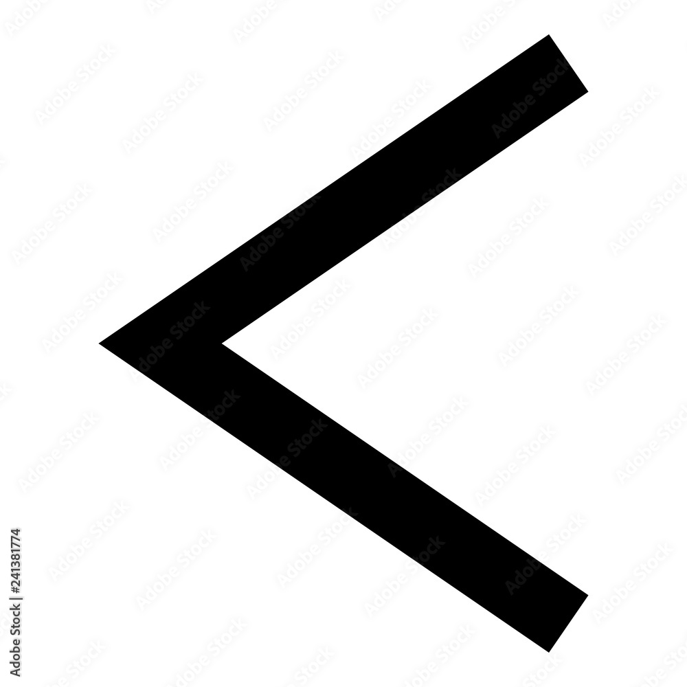 Kenaz rune Kanu symbol ulcer torch icon black color vector illustration ...