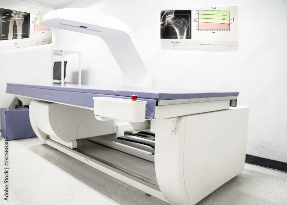 bone density machine, is in the Xray department of hospital used for ...