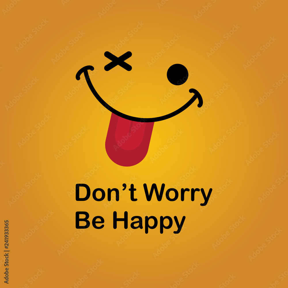 Motivational quotes poster banner design with funny happy and smile ...