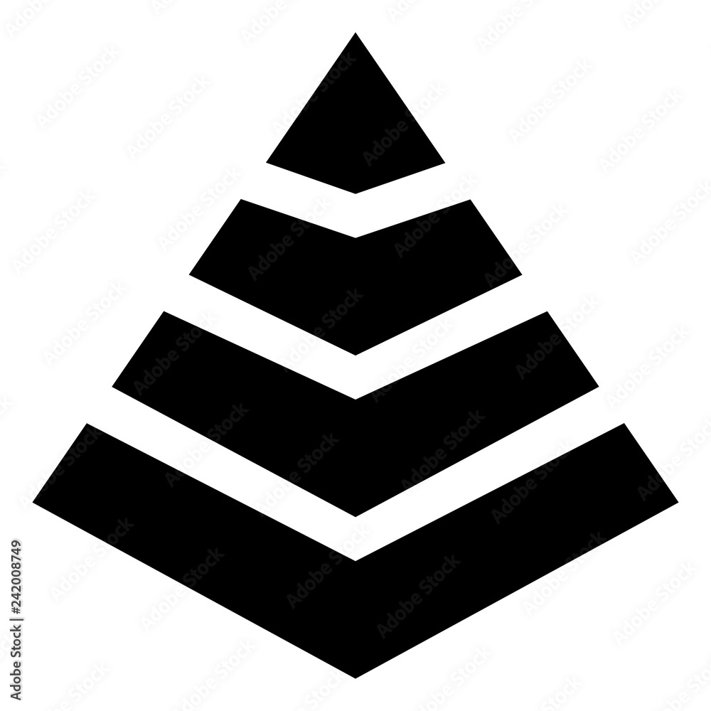 Level Pyramid Structure Icon Stock Vector | Adobe Stock