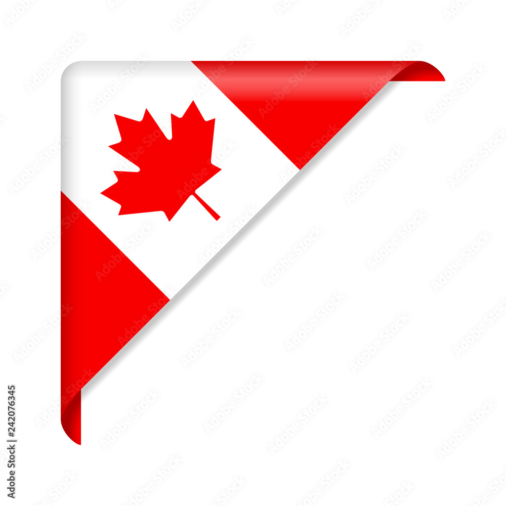 Corner ribbon Canada flag Stock Vector | Adobe Stock