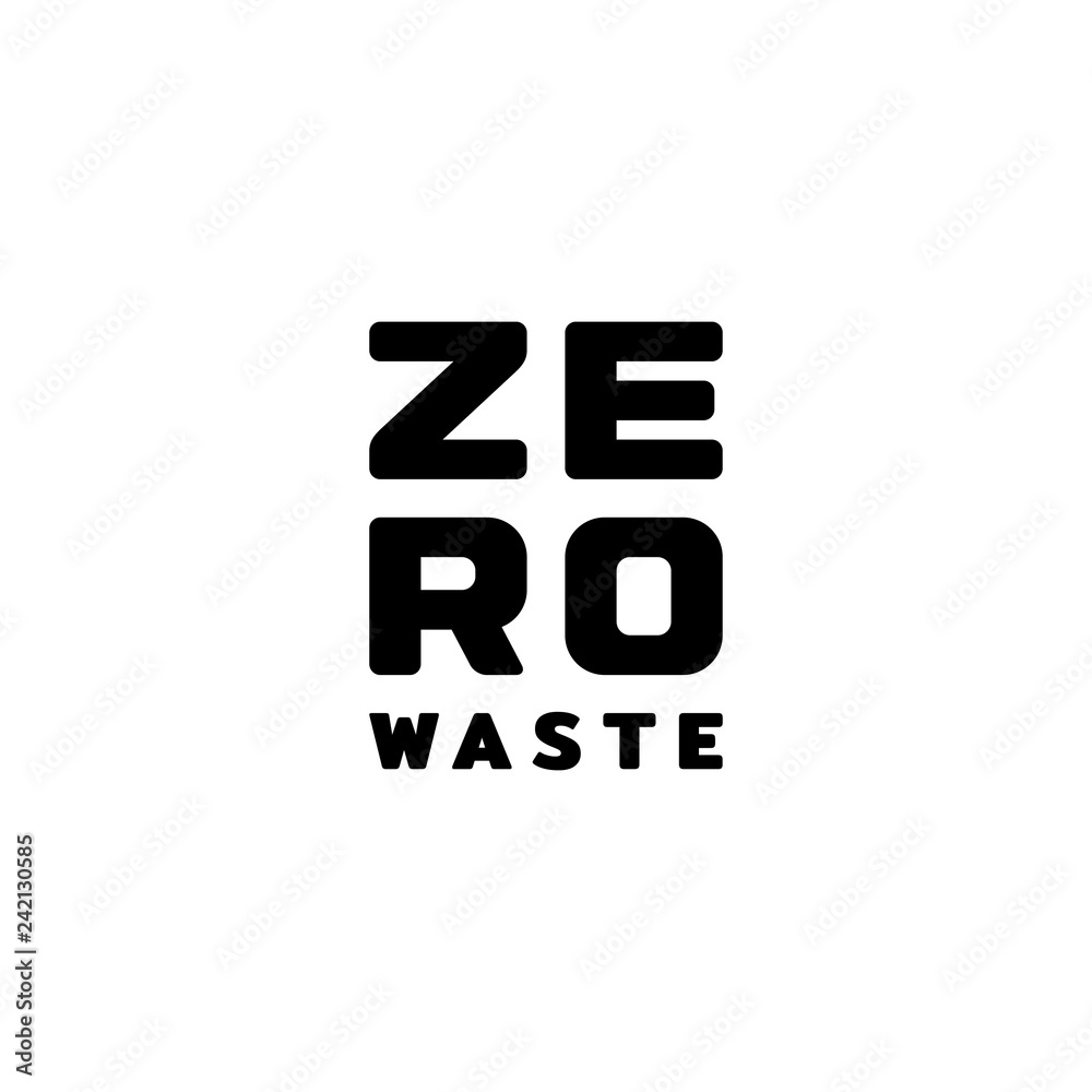 Vector Zero Waste Logo Design Template Stock Vector | Adobe Stock