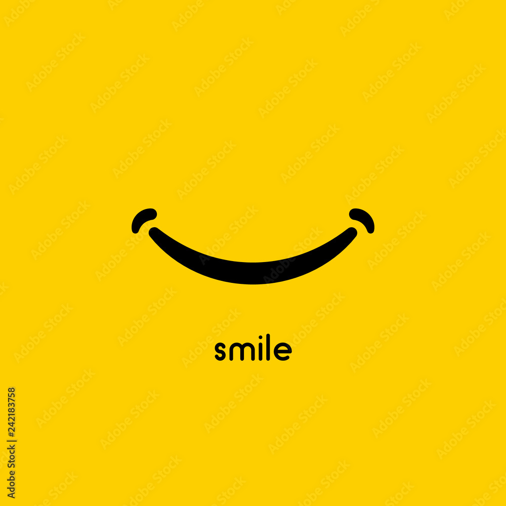 Smile icon vector graphic design symbol or logo Stock Vector | Adobe Stock