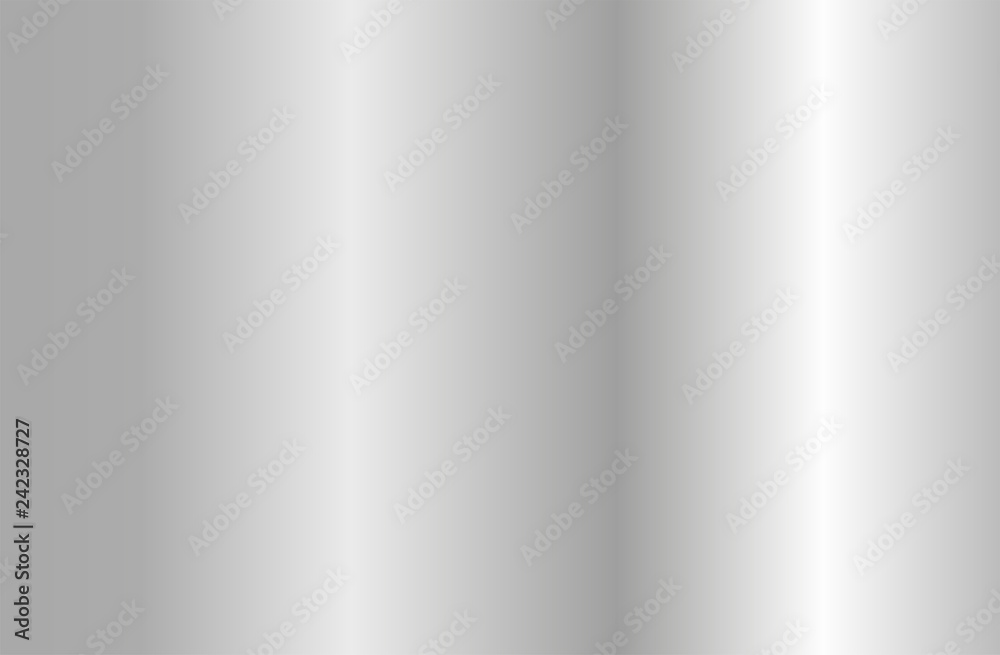 Realistic silver gradient texture. Shiny metal foil gradient. Vector ...