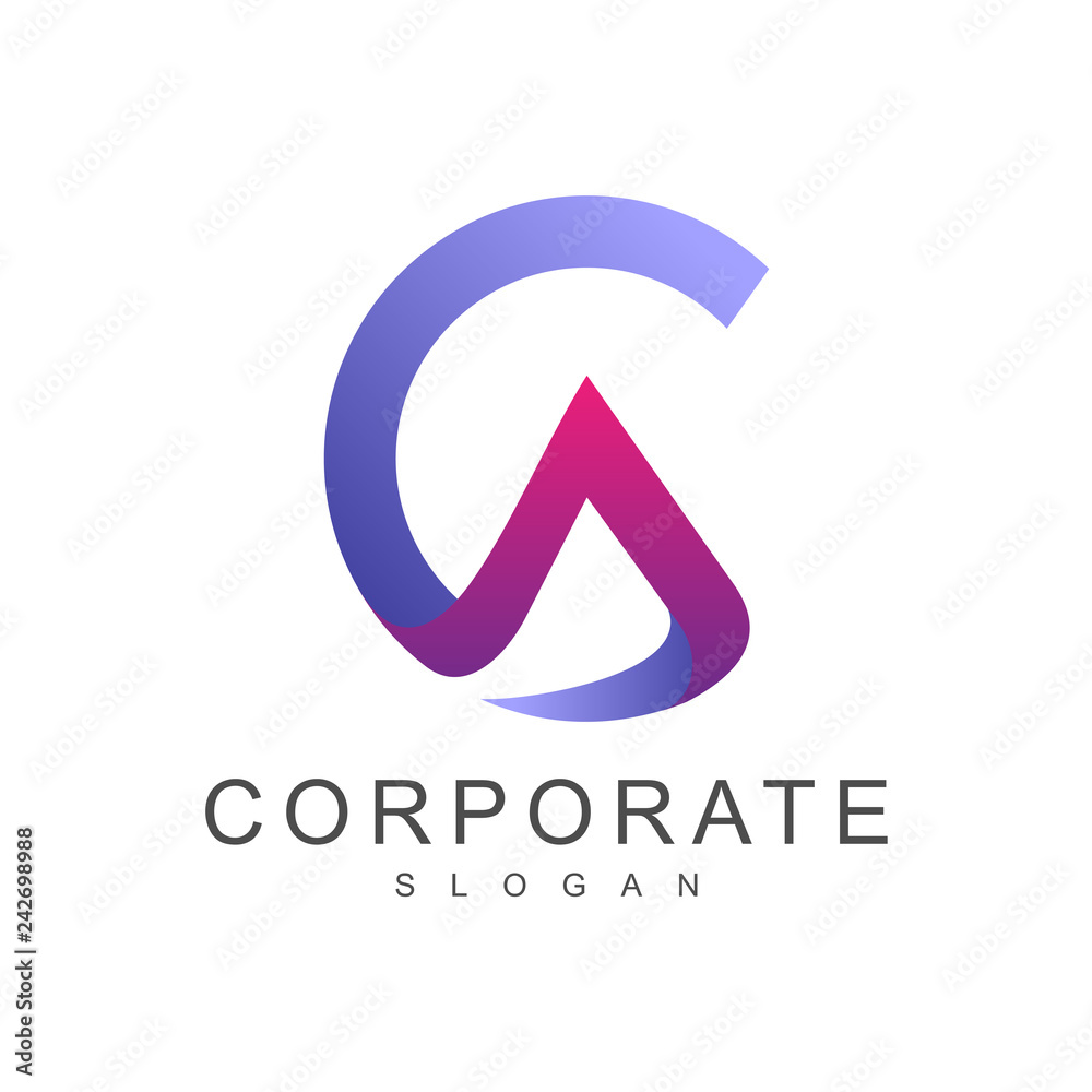 C and A initial letter logo template, CA logo, AC logo Stock Vector ...