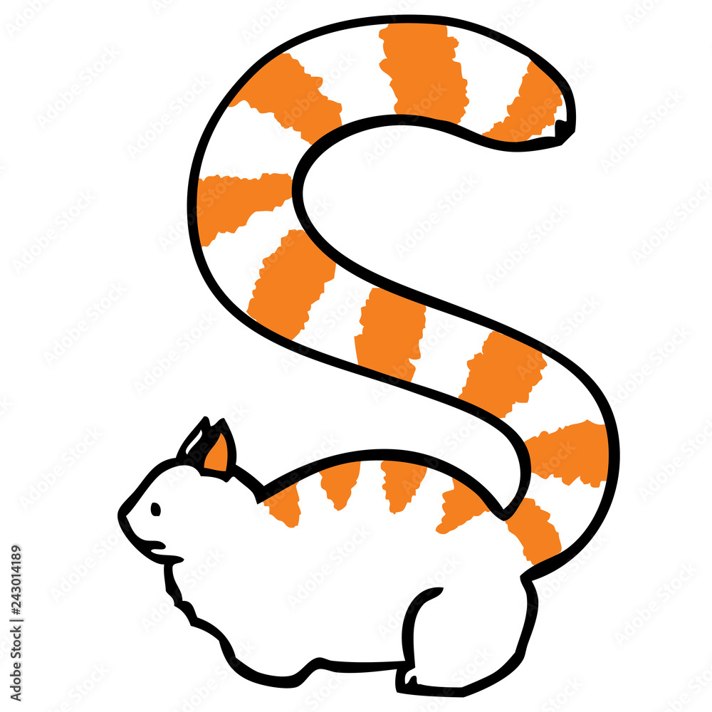 Circus cat alphabet - letter S Stock Illustration | Adobe Stock