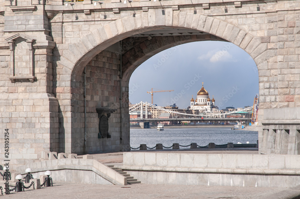 Cathedral of Christ the Saviour seen through the main arch of the ...