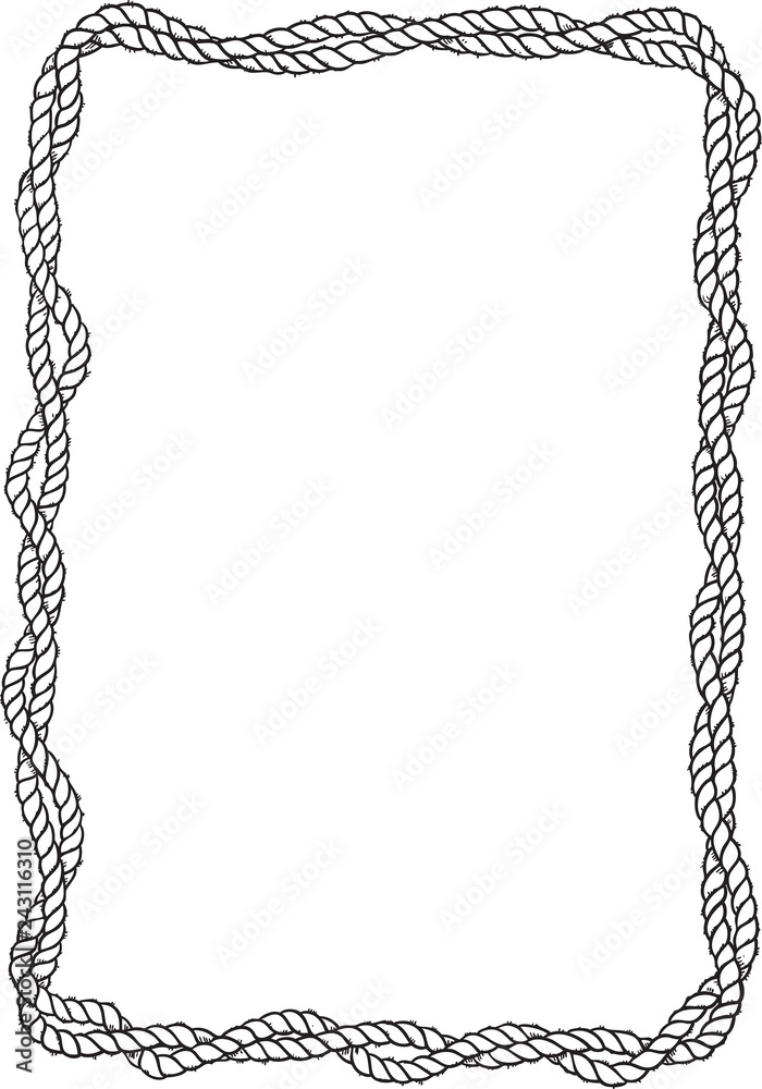 Rope Frame Stock Vector | Adobe Stock